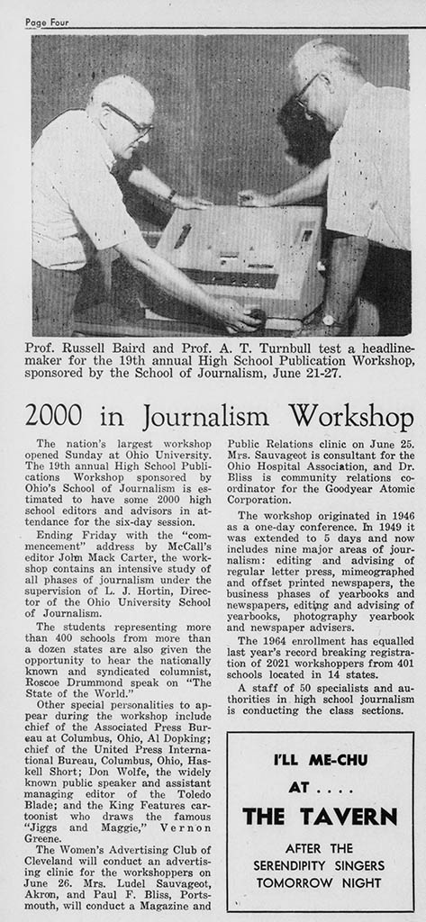 High School Journalism Workshop | Ohio University