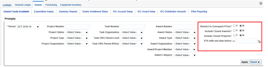Grants Accounts and Internal Awards Overspent Balances and Timely Award ...
