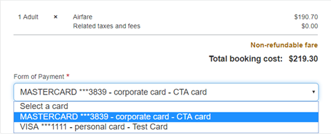 Using the Central Travel Account (CTA) Card to Pay for Airline Tickets