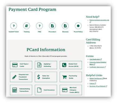 PCARD: Payment Card (PCard) Program Update