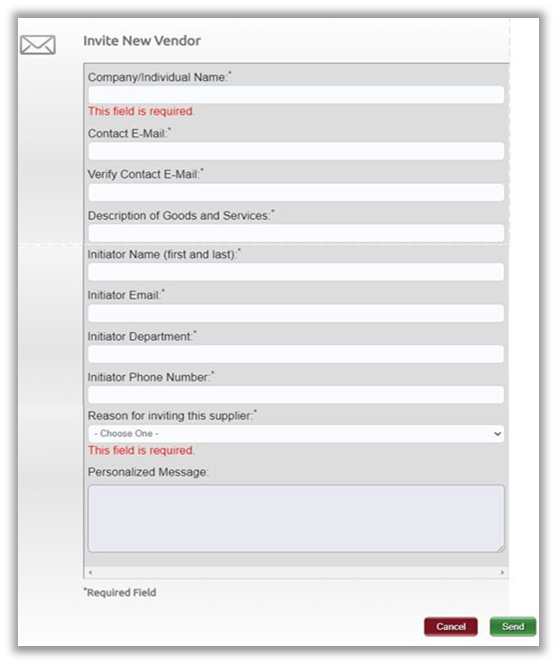 Inviting a Supplier in PaymentWorks