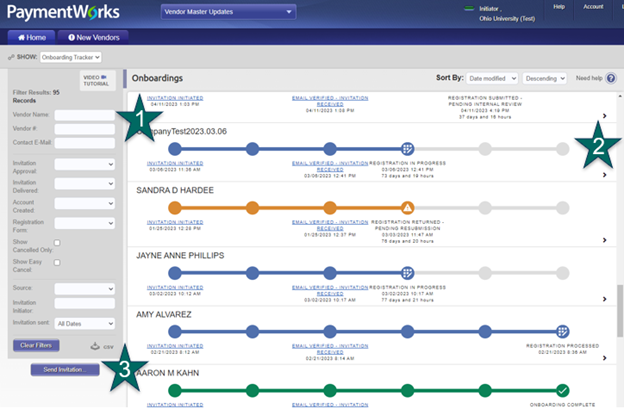 PaymentWorks: Tracking the Vendor Through Vendor Registration