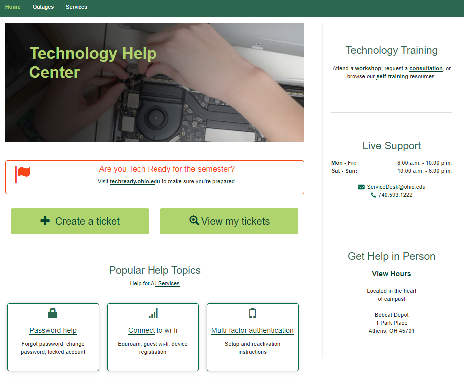 Technology Help Center website launched – Ohio University - Newstrend Times
