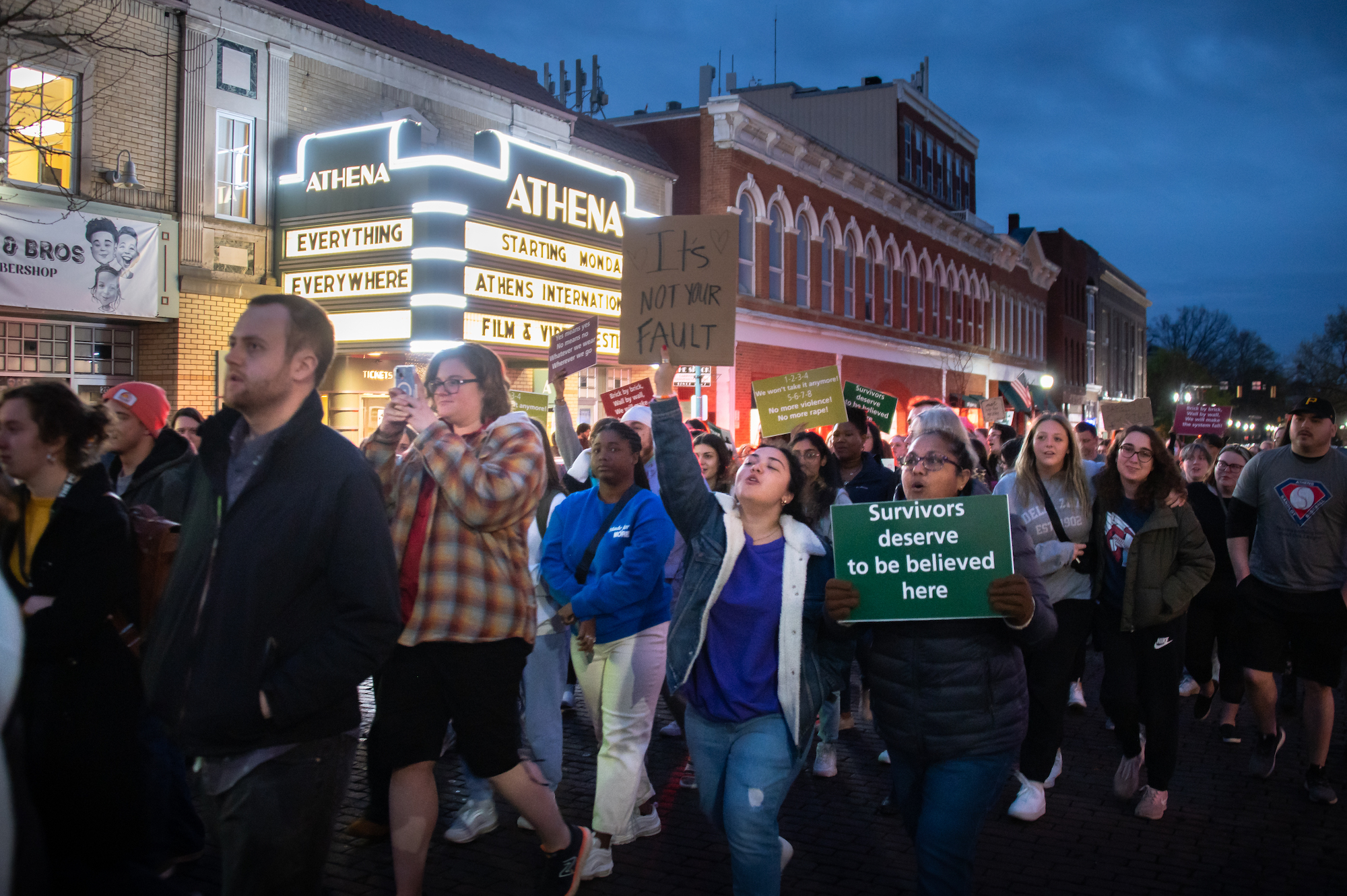 Athens community successfully Takes Back the Night in large numbers
