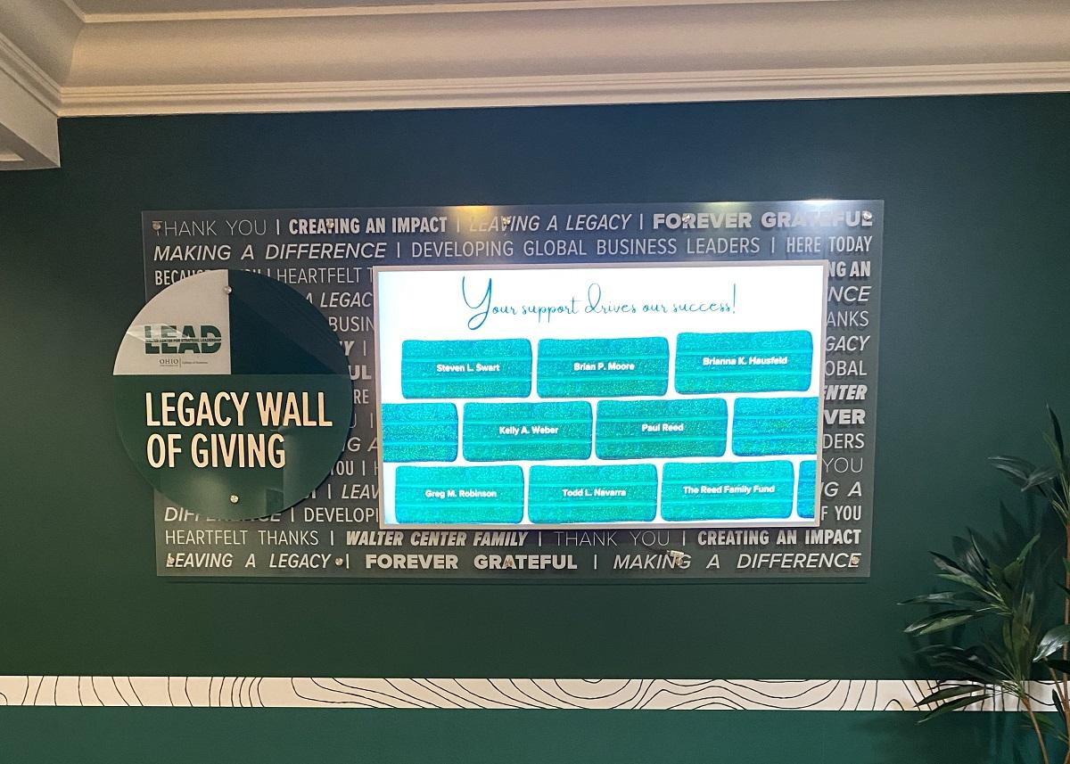 Walter Center unveils Legacy Wall of Giving, honoring donors who change ...